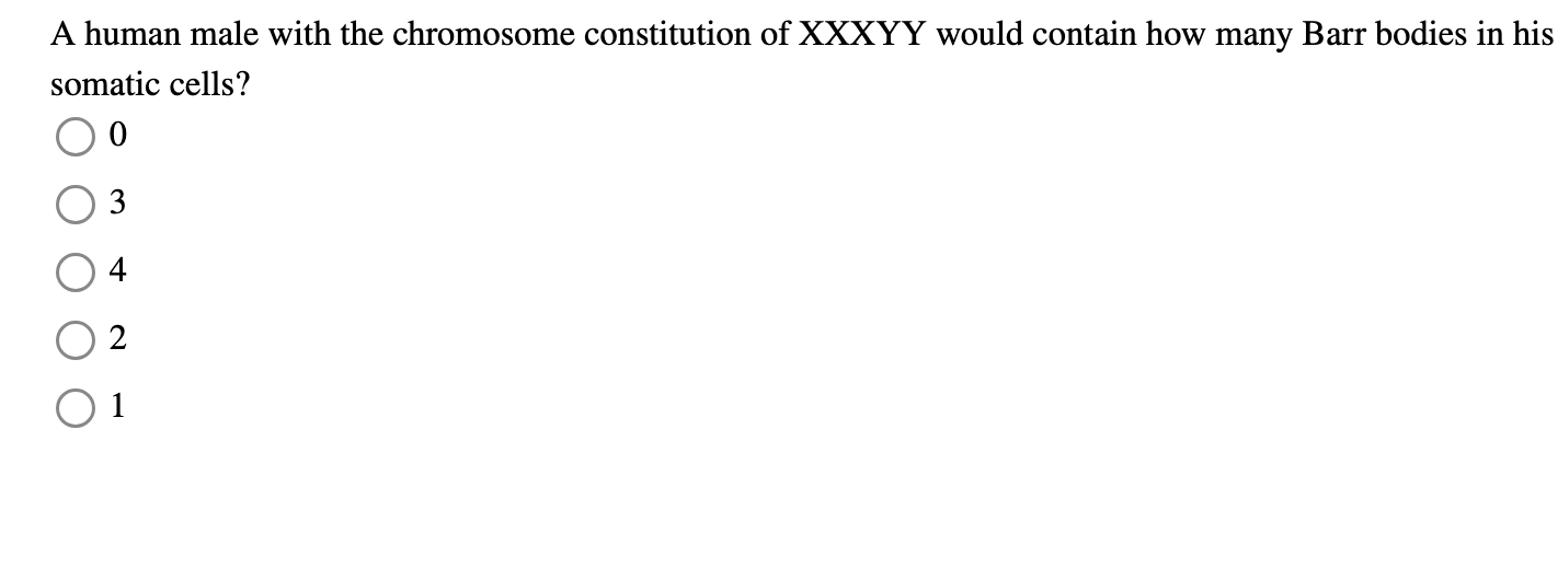 Solved A human male with the chromosome constitution of | Chegg.com