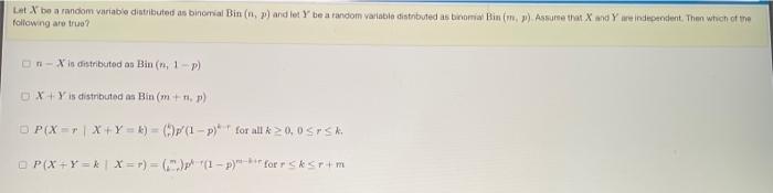 Solved LX be a random Variable distributed as binomial Binn, | Chegg.com