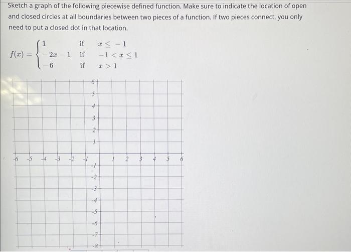 Solved Sketch a graph of the following piecewise defined | Chegg.com