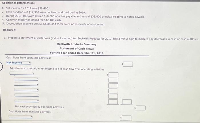 Solved Exercise 11-47 (Algorithmic) Preparing the Statement | Chegg.com
