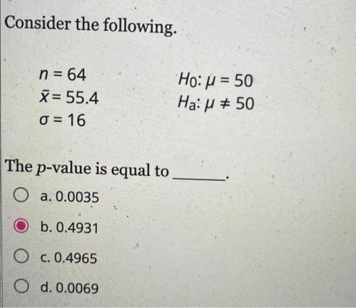 Solved Consider the following. | Chegg.com