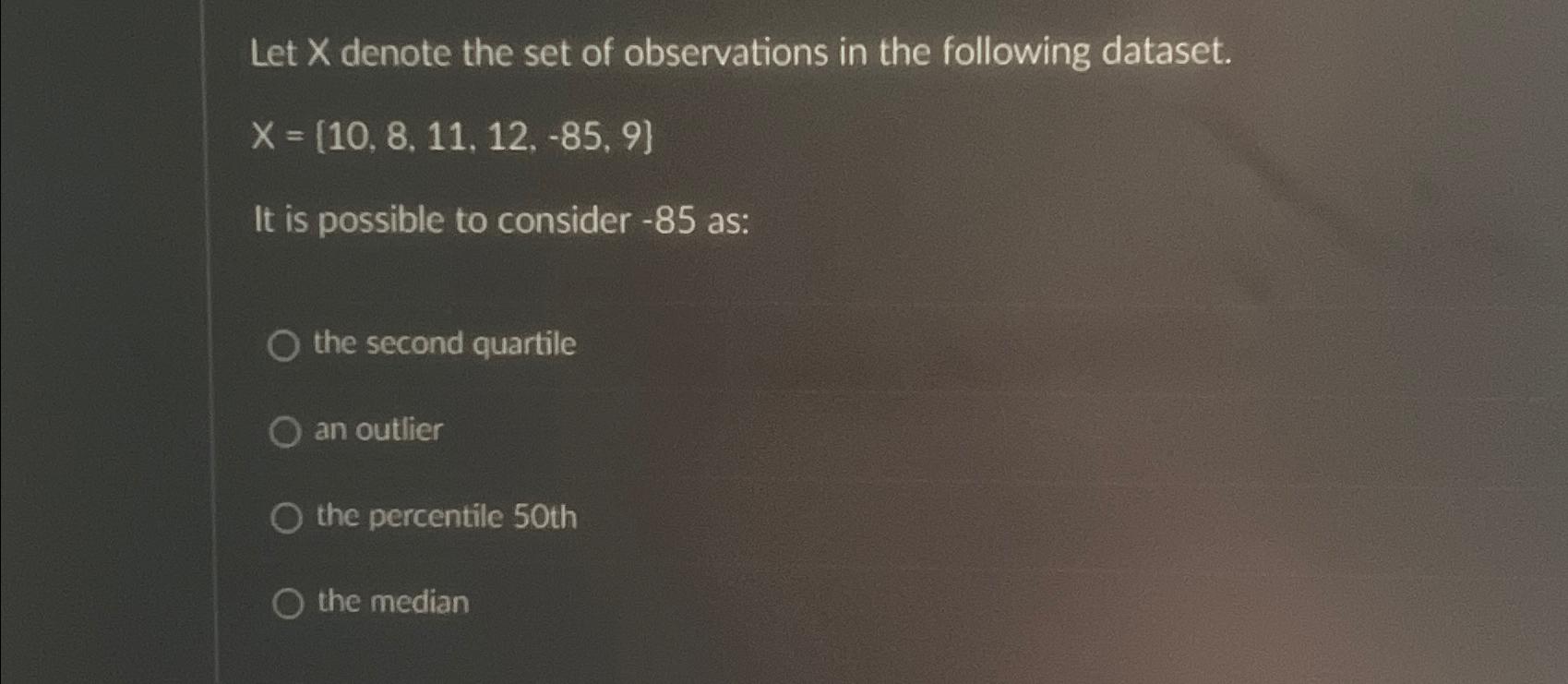 Solved Let x ﻿denote the set of observations in the | Chegg.com