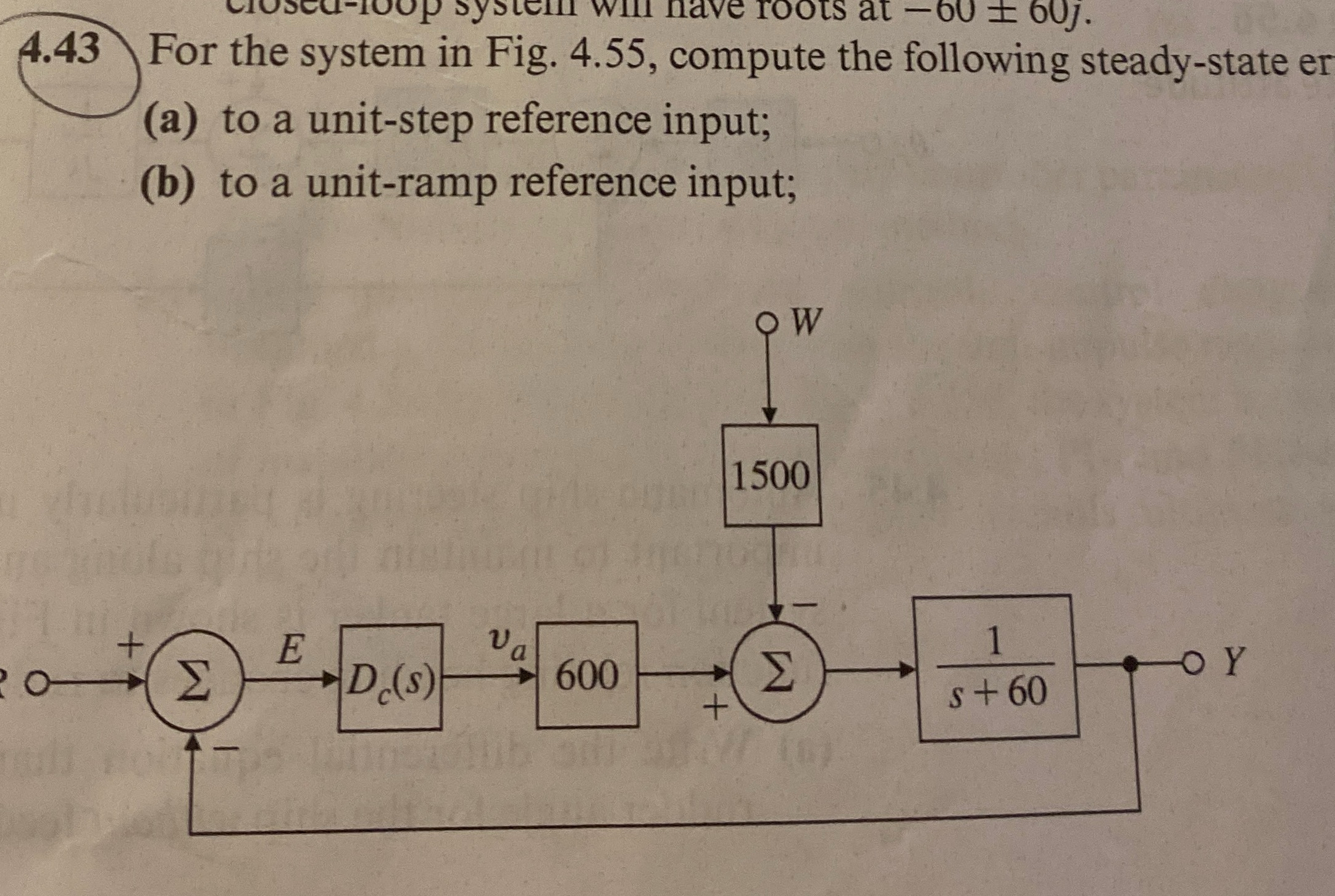 Solved 4.43 ﻿For the system in Fig. 4.55, ﻿compute the | Chegg.com