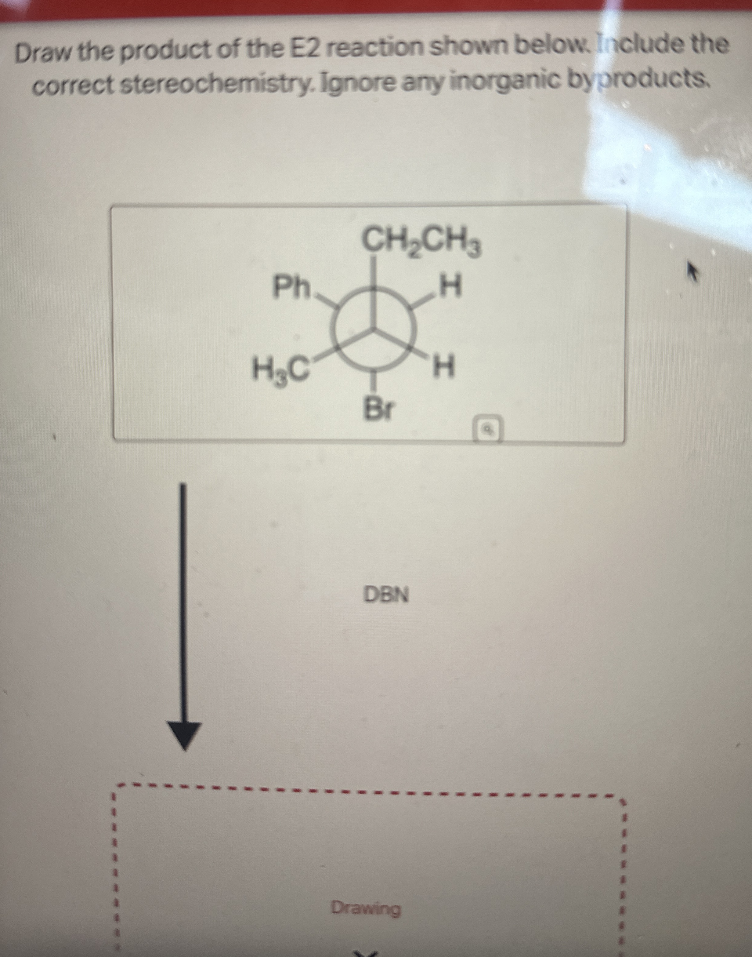 Solved by an EXPERT Draw the product of the E2 ﻿reaction shown below. | Chegg.com