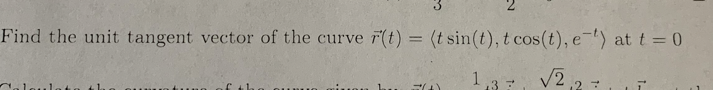 Find the unit tangent vector of the curve | Chegg.com