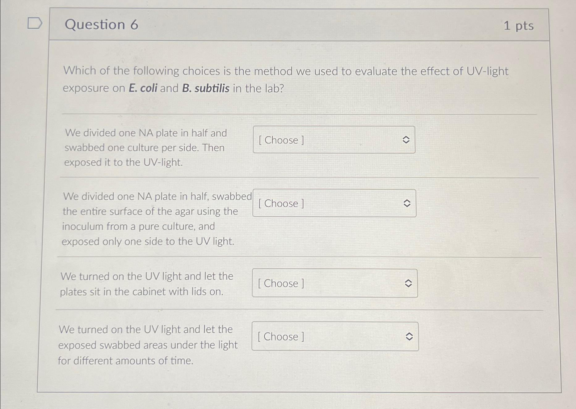 Solved Question 61 ﻿ptsWhich of the following choices is the | Chegg.com