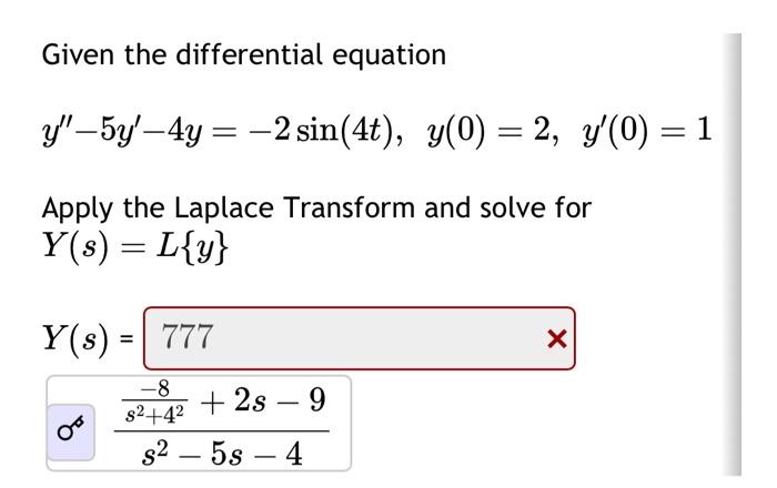 Solved Given the differential equation | Chegg.com