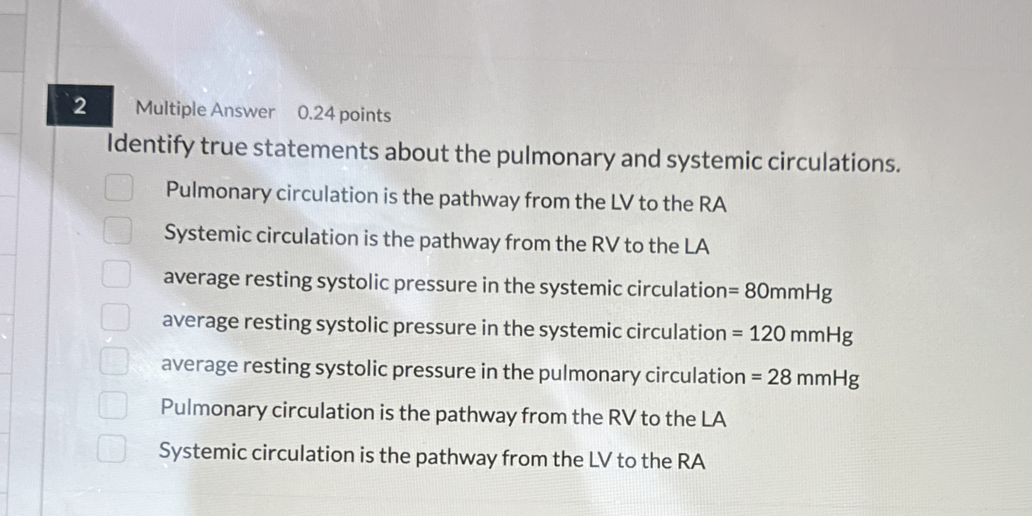 Solved 2Multiple Answer 0.24 ﻿pointsIdentify true statements | Chegg.com