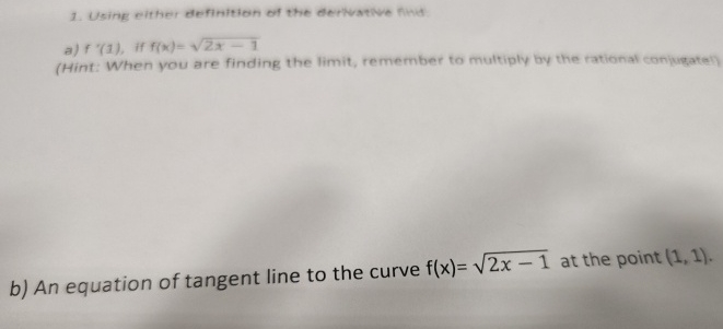 Solved Using either definition of the derlivative | Chegg.com