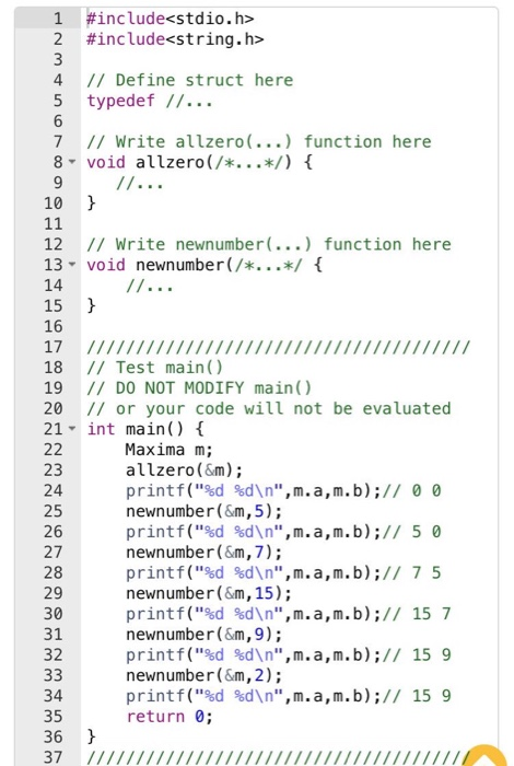 Solved C LANGUAGEDefine a type which comprises a struct | Chegg.com