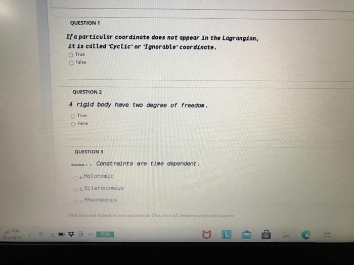 Solved QUESTION 1 If a particular coordinate does not appear | Chegg.com