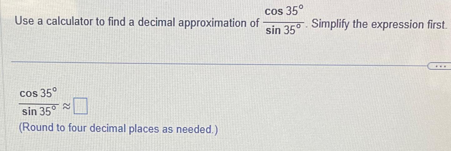 Solved Use a calculator to find a decimal approximation of | Chegg.com