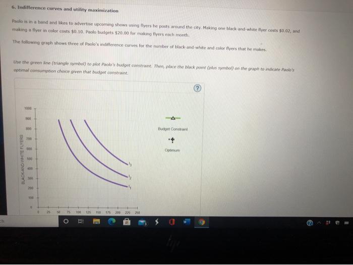 Solved 6. Indifference curves and utility maximiration Paolo | Chegg.com