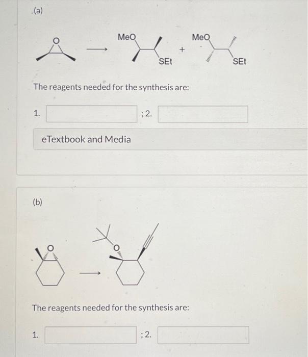 Using the reagents (A - 1 ) below, provide the | Chegg.com