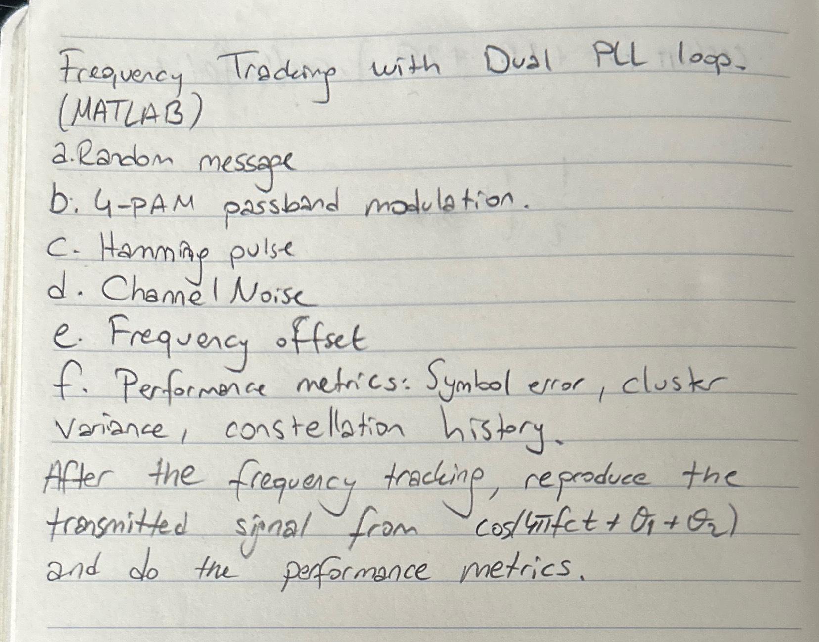 Frequency Training With Dual Pll Loop