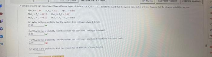 Solved P(A1)=0.14P(A2)=0.11(A3)=0.08P(A1∪A2)=0.17P(A1∪A21−0. | Chegg.com