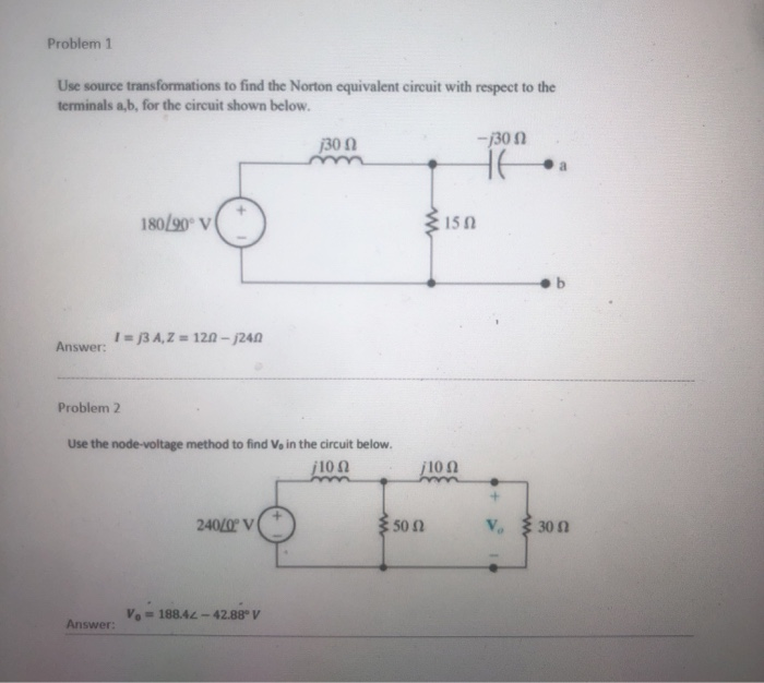 Solved Problem 1 Use Source Transformations To Find The 3007