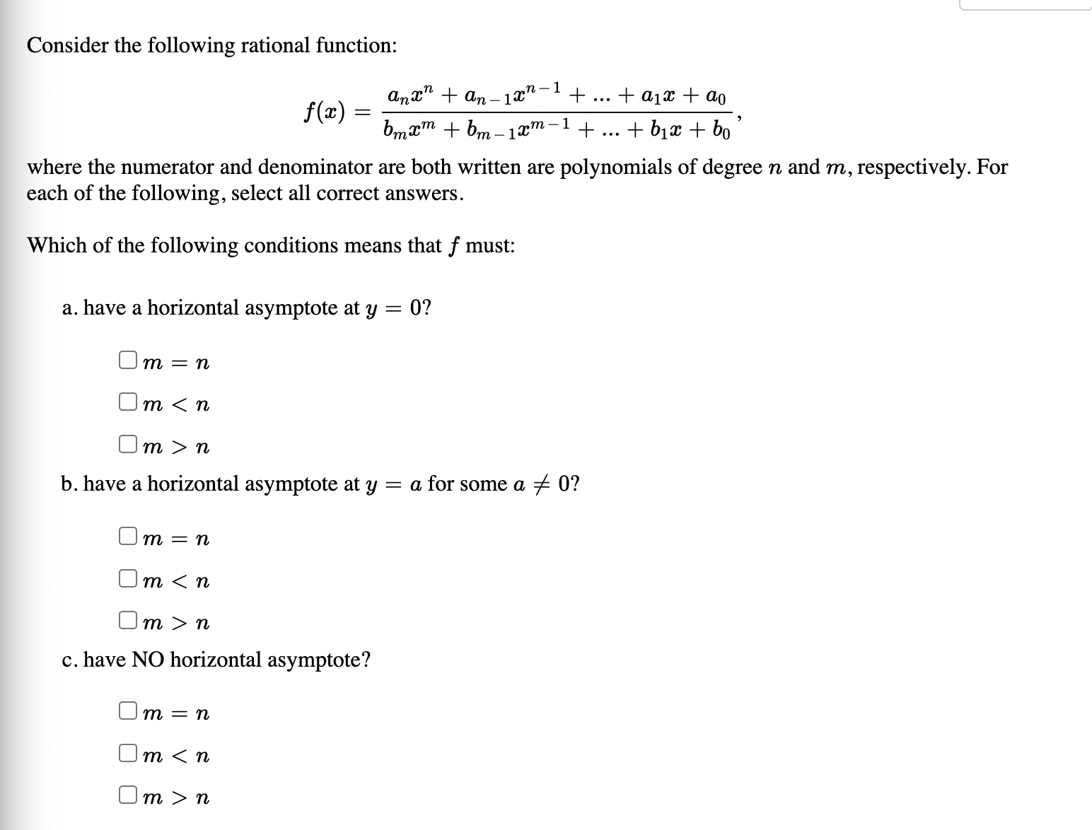 Solved Consider the following rational | Chegg.com