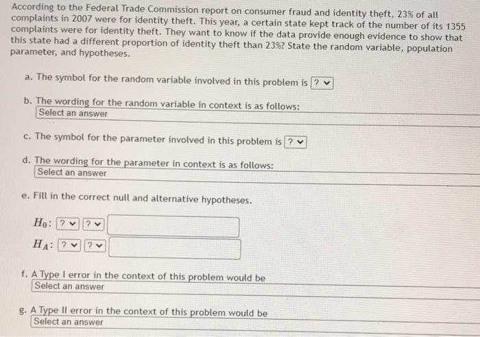 Solved According to the Federal Trade Commission report on | Chegg.com