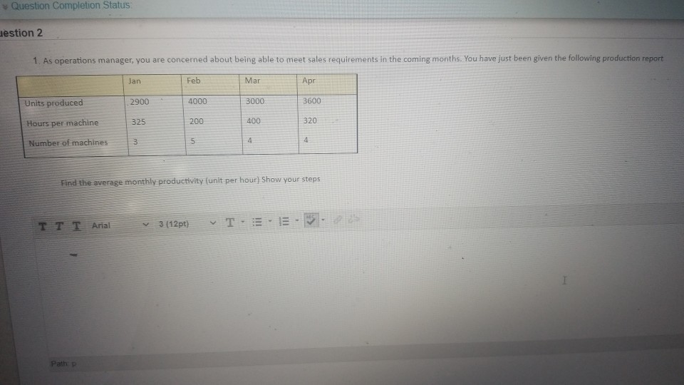 Solved Question Completion Status: uestion 2 1. As | Chegg.com