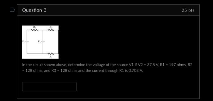 Solved In the circuit shown above, determine the voltage of | Chegg.com
