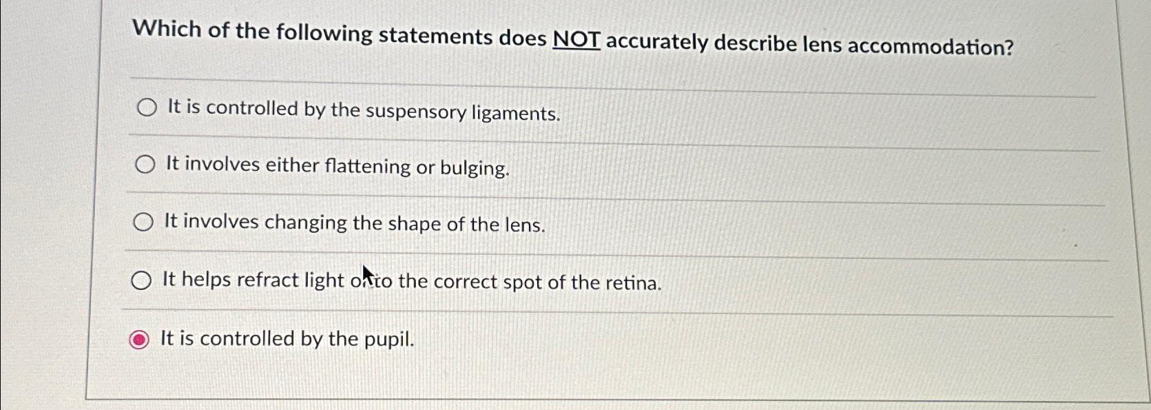 Solved Which of the following statements does NOT accurately | Chegg.com
