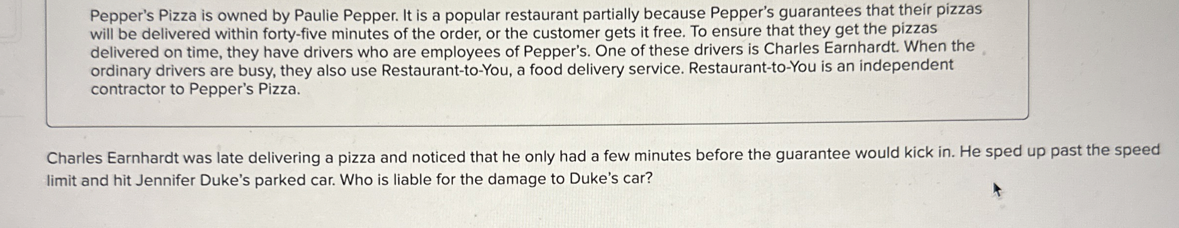 Solved Pepper's Pizza is owned by Paulie Pepper. It is a | Chegg.com