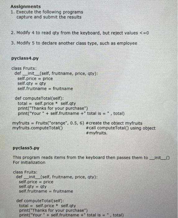 Solved Assignments 1. Execute the following programs capture | Chegg.com