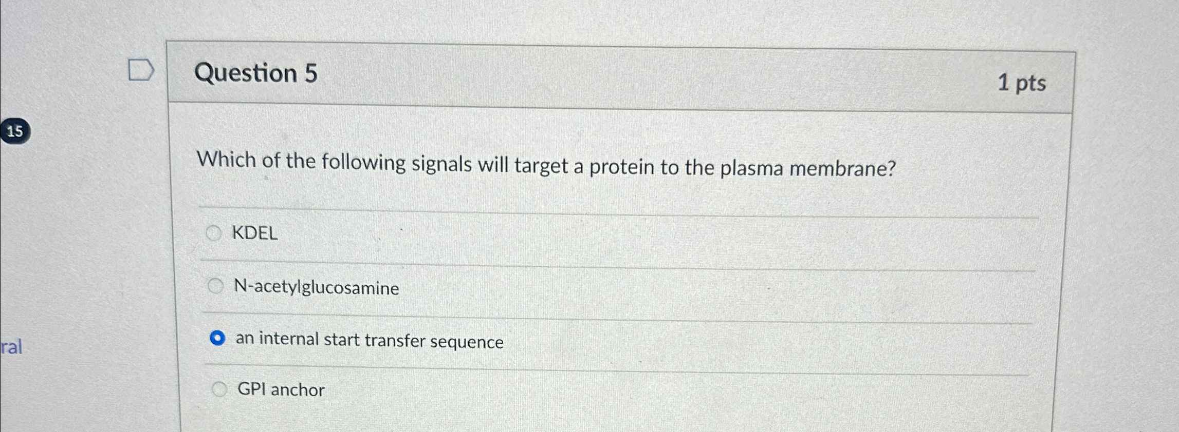 Solved Question 51 ﻿pts15Which of the following signals will | Chegg.com