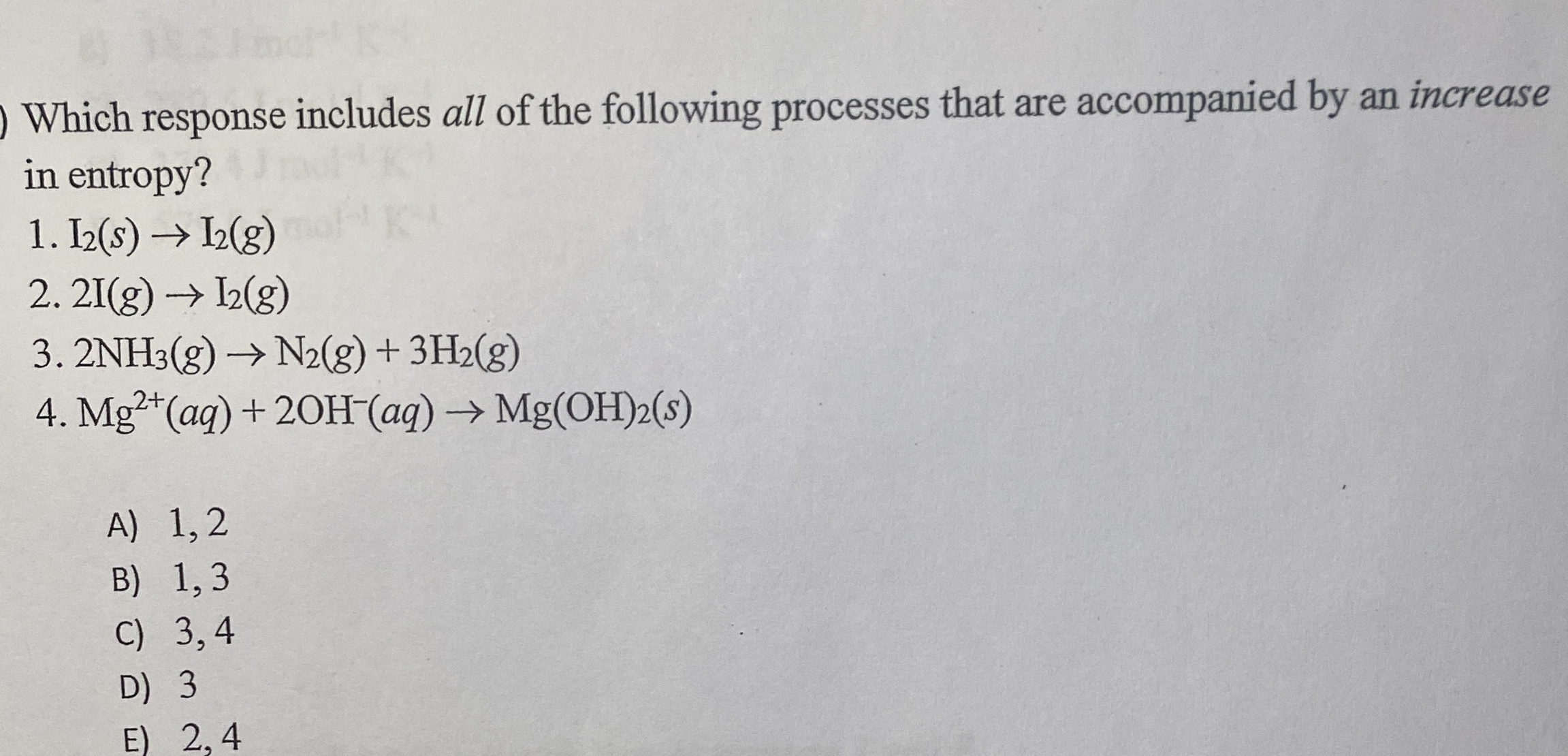 Solved Which response includes all of the following | Chegg.com