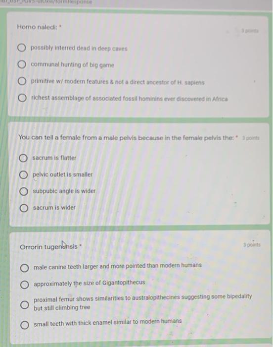 Solved Womeone Homo naledi: possibly interred dead in deep | Chegg.com