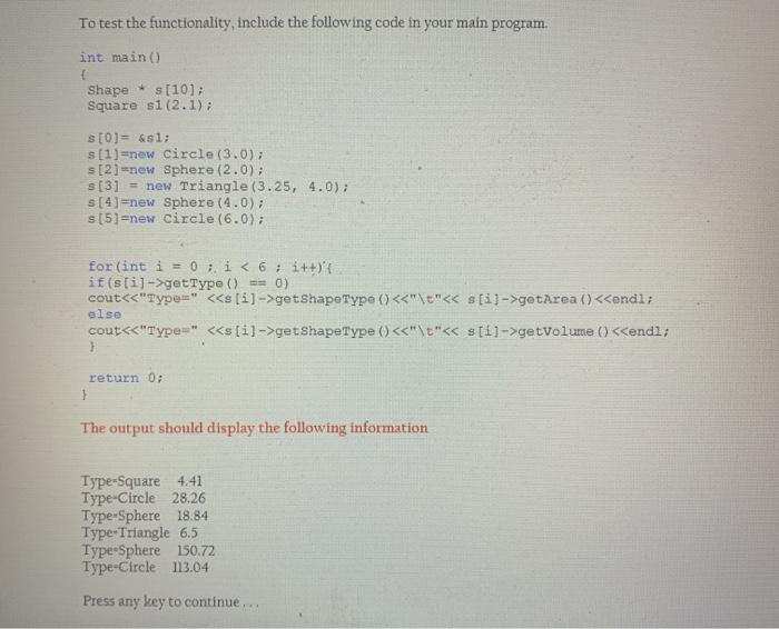 Solved Polymorphism. Virtual functions. Inritance and other | Chegg.com
