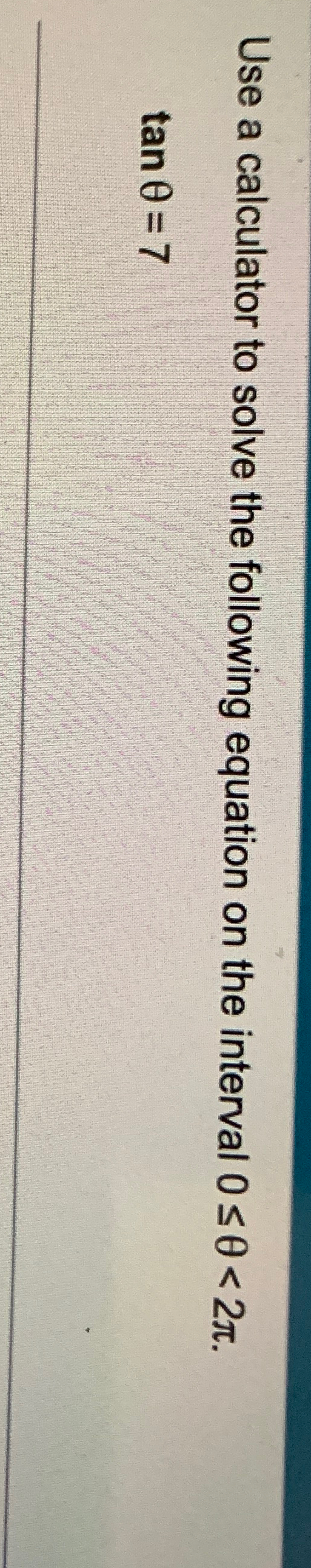 Solved Use a calculator to solve the following equation on | Chegg.com