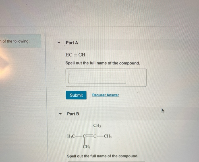 Solved Part B C1-CH2-CH-CH2-Br Spell out the full name of | Chegg.com