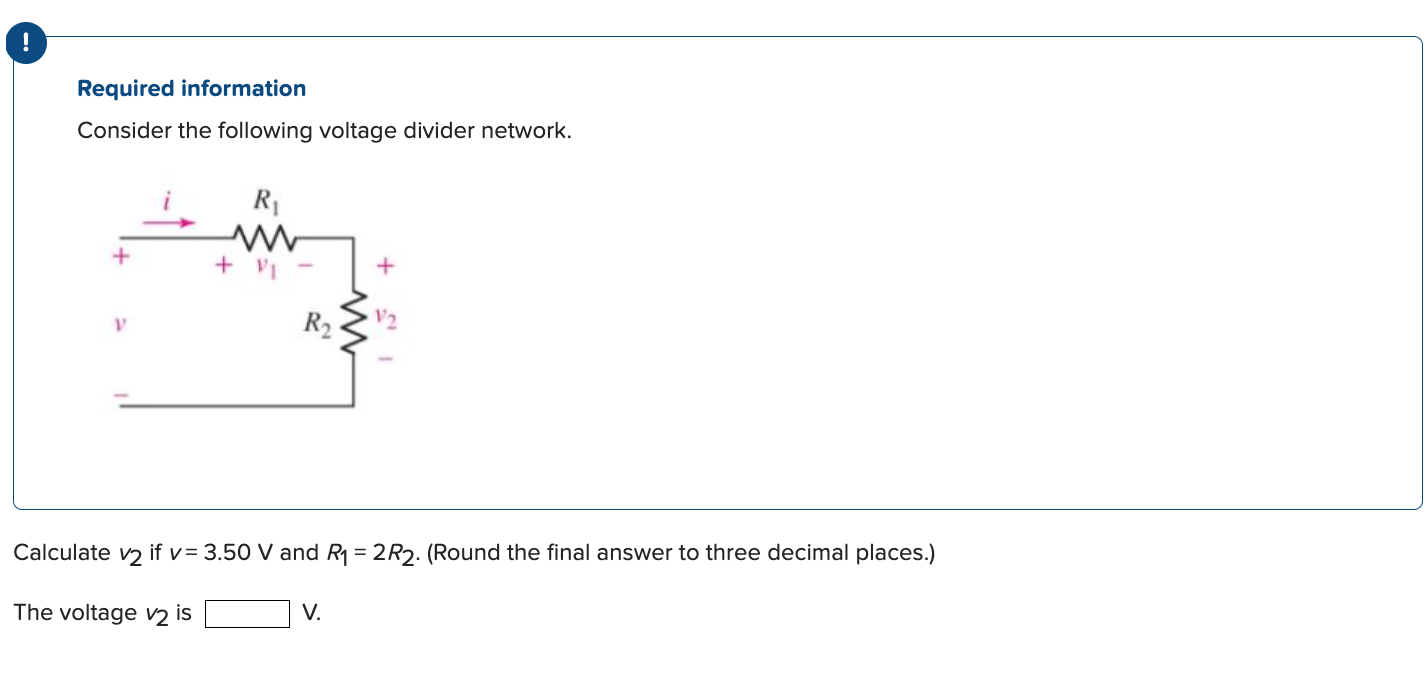 Solved Required informationConsider the following voltage | Chegg.com