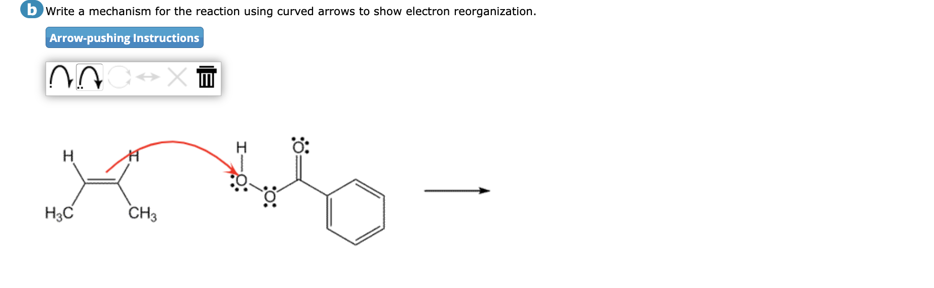 Solved b Write a mechanism for the reaction using curved | Chegg.com