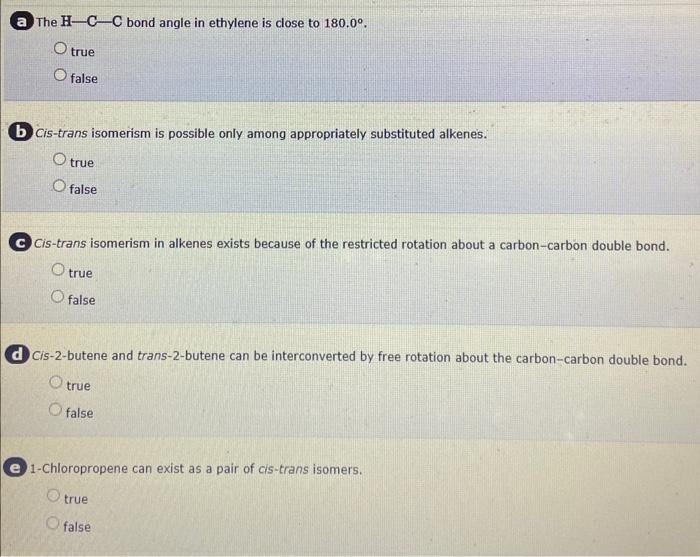 Solved a The C bond angle in ethylene is close to 180.0∘. | Chegg.com