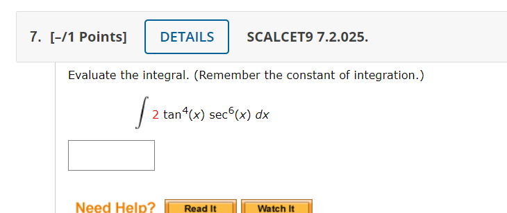 Solved Evaluate the integral. (Remember the constant of | Chegg.com