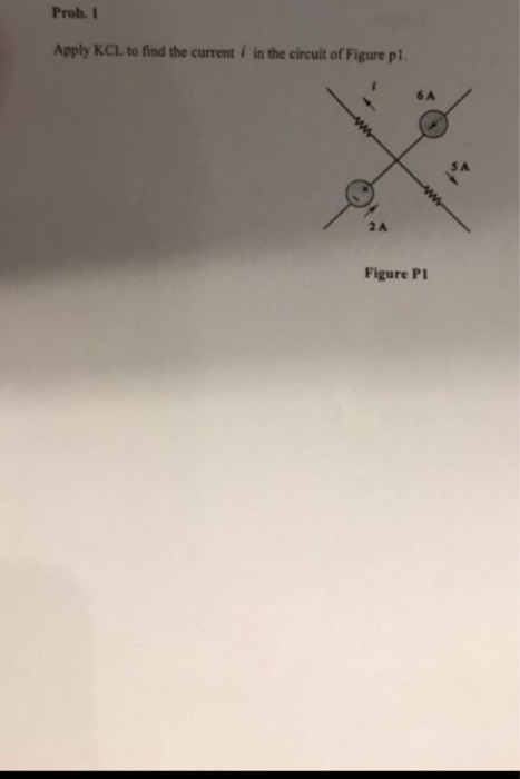 Solved Prob. 1 Apply KCL to find the current i in the | Chegg.com