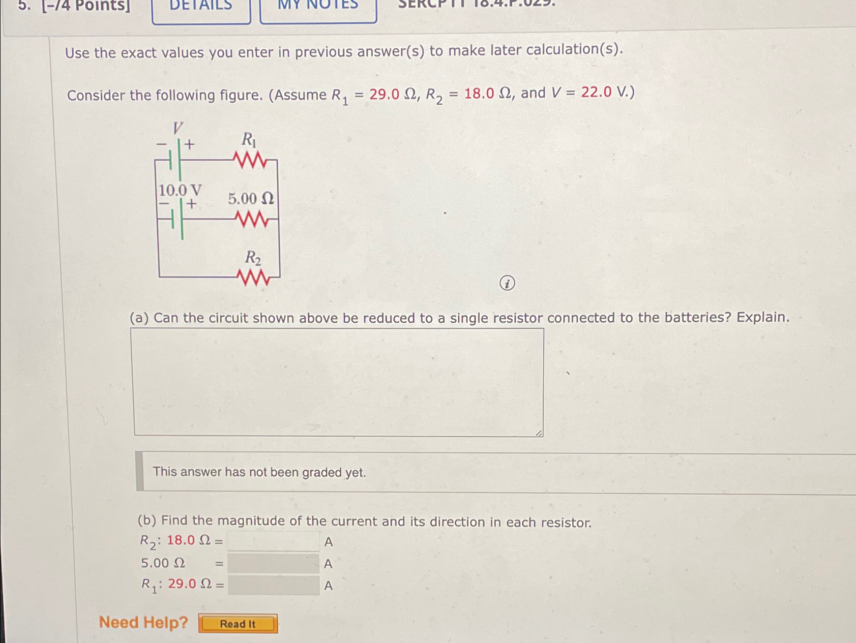 Solved Use the exact values you enter in previous answer(s) | Chegg.com