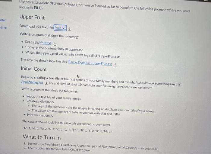 Solved Use any appropriate data manipulation that you've | Chegg.com