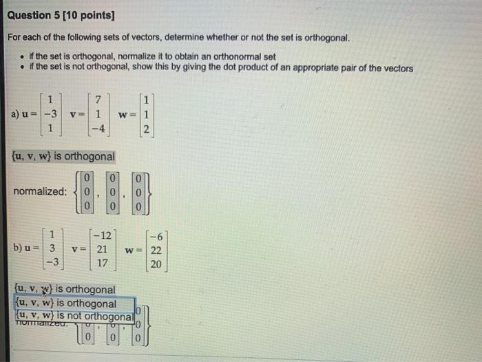 Solved Question 5 [10 points) For each of the following sets | Chegg.com