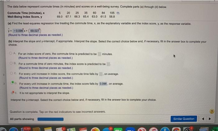 Solved The data below represent commute times (in minutes) | Chegg.com