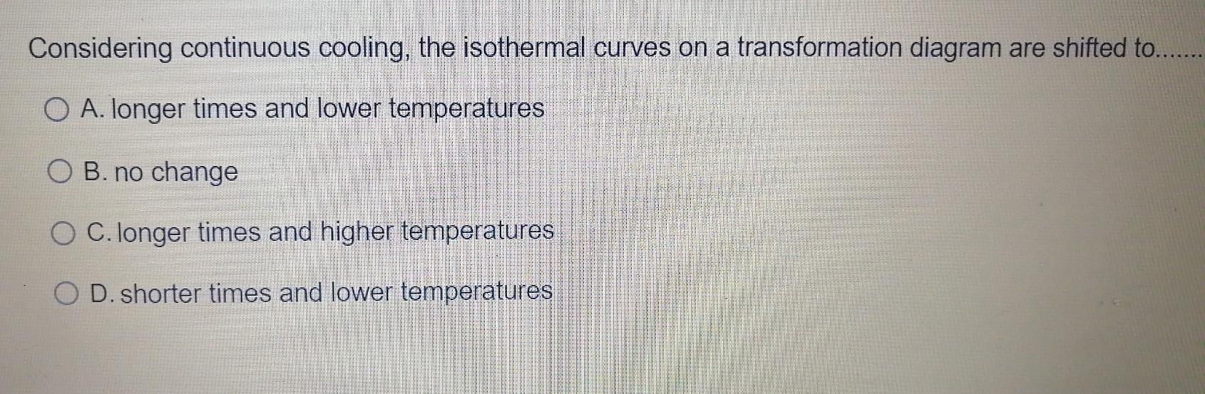 Solved Considering continuous cooling, the isothermal curves | Chegg.com