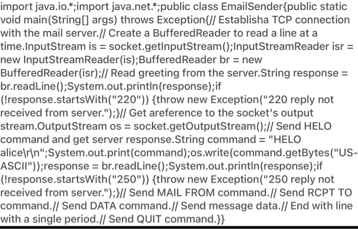 Solved import java.io.*; import java.net.*; public class | Chegg.com