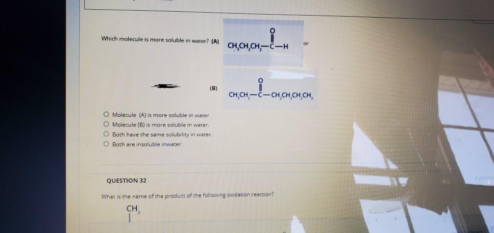 Solved The following is the functional group of: O -COH O | Chegg.com