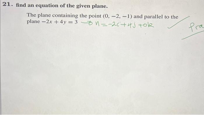 Solved find an equation of the given plane. The plane | Chegg.com