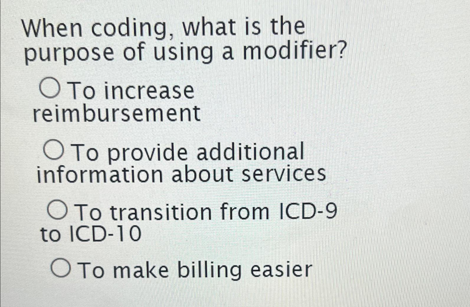 Solved When coding, what is the purpose of using a | Chegg.com