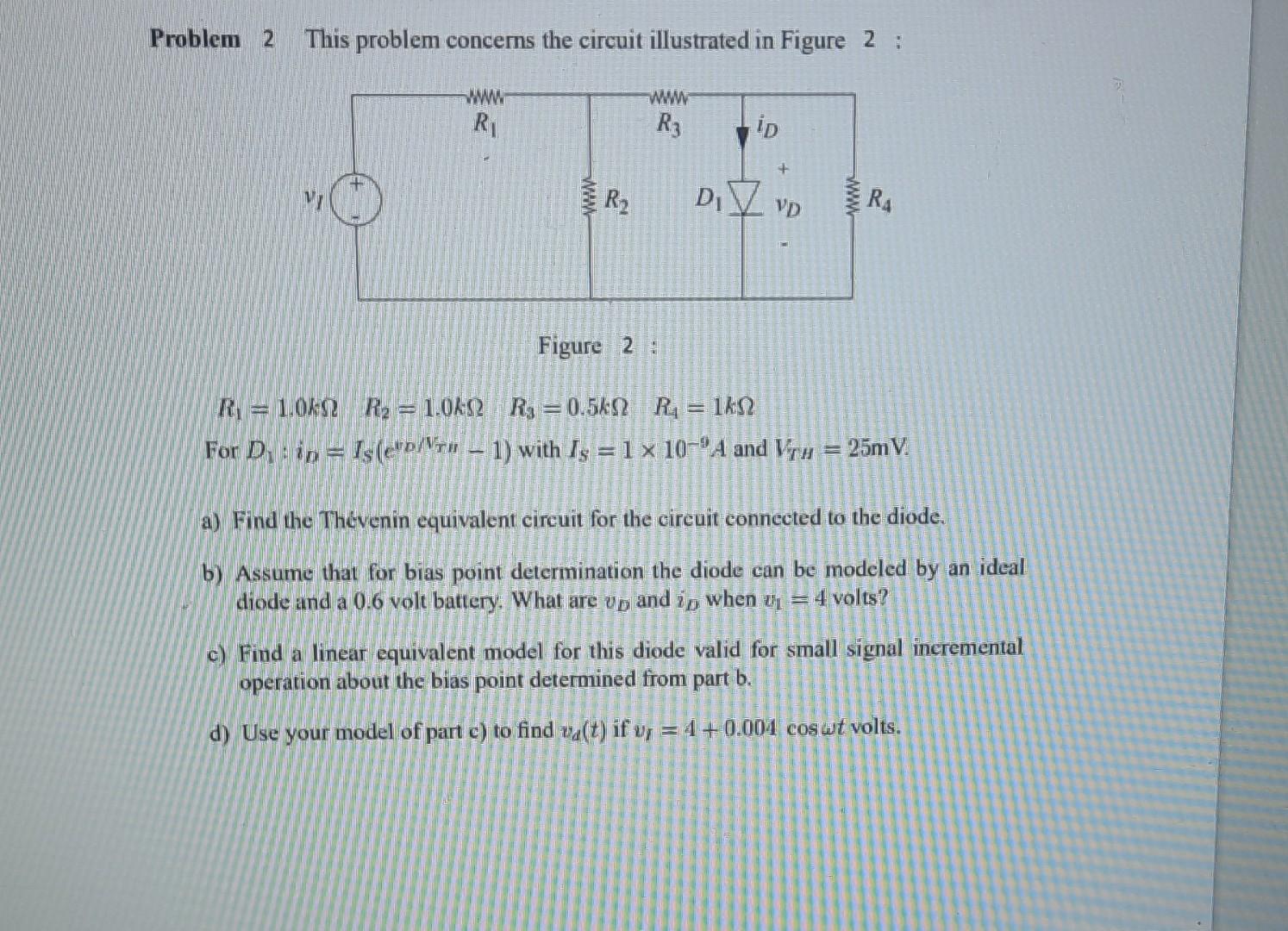 Solved Problem 2 This problem concerns the circuit | Chegg.com