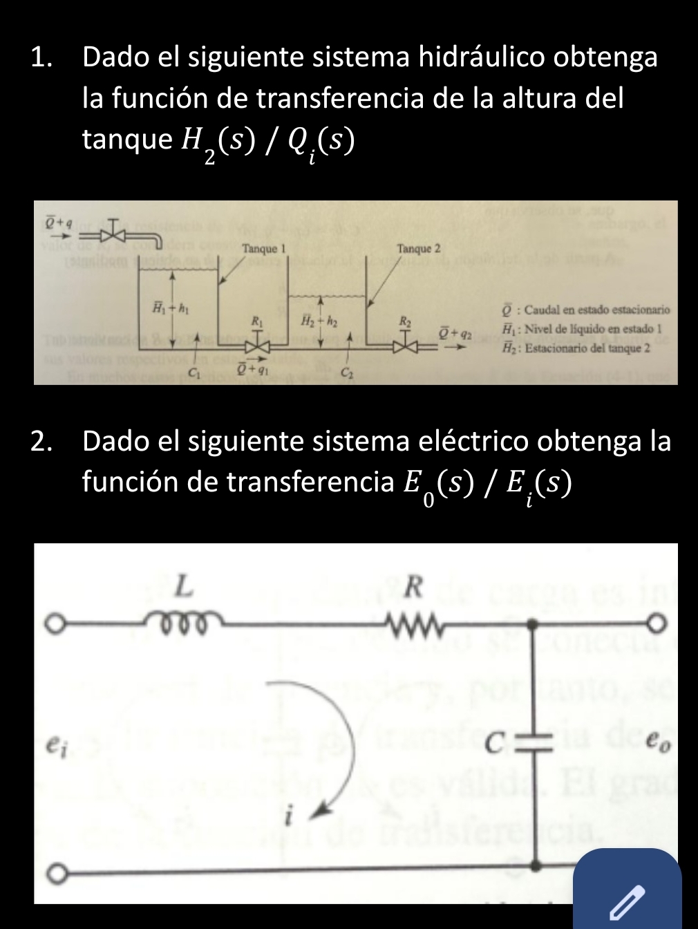 Solved Dado el siguiente sistema hidráulico obtenga la | Chegg.com